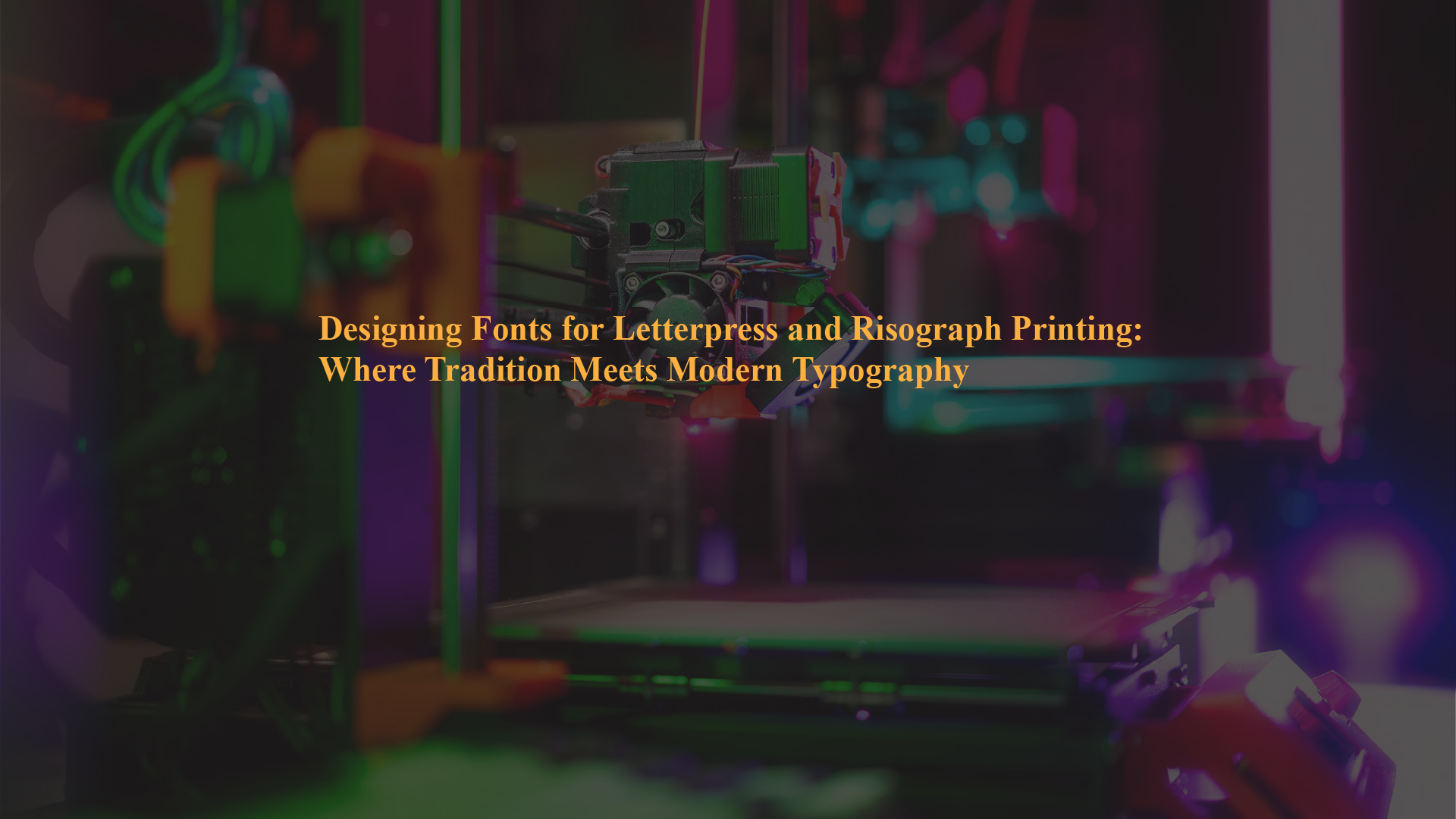 Designing Fonts for Letterpress and Risograph Printing: Where Tradition ...